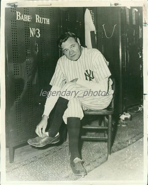 1948 Babe Ruths Final Time In Uniform Original News Service Photo
