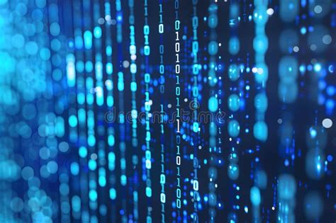 Abstract Digital Data Stream Background Stock Illustration