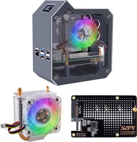 Pironman 5 Nvme M 2 Ssd Pcie Mini Pc Gehäuse Für Raspberry Pi 5 Hailo 8l Ai Beschleuniger Mit