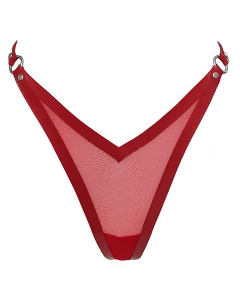 Latex O Ring Thong Latex Thong High Waist Latex Thong High Leg