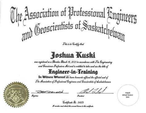 Josh Kuski On Linkedin Proud To Finally Be A Registered Engineer In Training