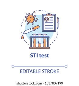 Sti Test Concept Icon Safe Sex Stock Vector Royalty Free Shutterstock