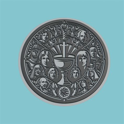 3d File Monty Python And The Holy Grail Movie Medallion Monty Python