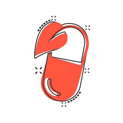 Premium Vector Vitamin Pill Note Icon In Comic Style Capsule Cartoon