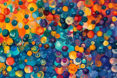 Illustration Of Abstract Background With Colorful Circles Generative