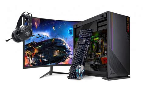 Skytech Gaming Skytech Gaming Azure Bundle With 27” Curved Monitor And Headset