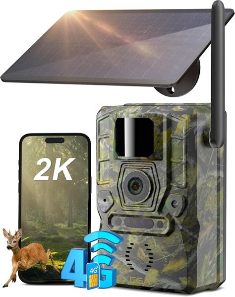 Xega 4g Lte Wildkamera Mit Handyübertragung App And Bewegungsmelder 2k Solar Überwachungskamera