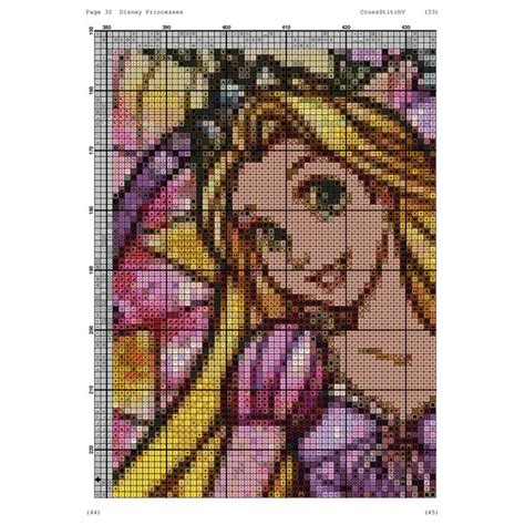 Disney Princess Cross Stitch Pattern Stained Glass Princes Inspire