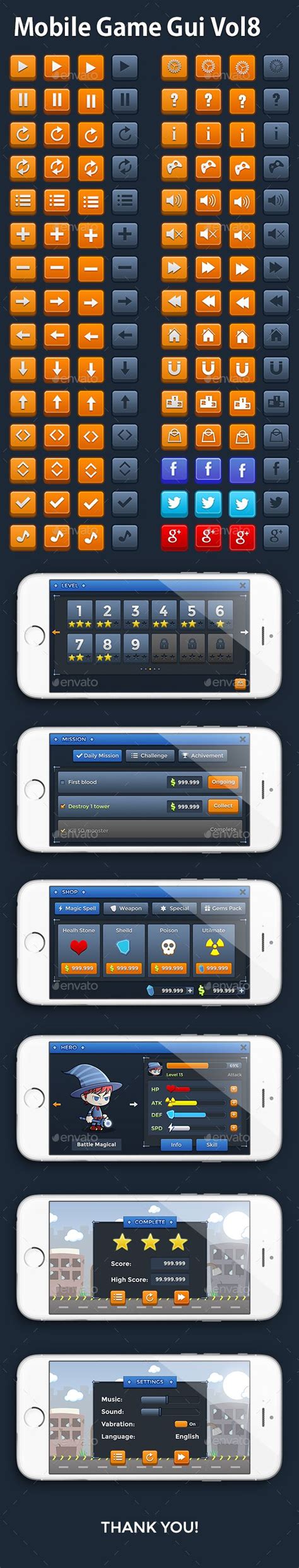 Mobile Game Gui Vol Game Gui Mobile Game Mobile App Interface