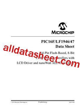PIC16F1947 I PT Datasheet PDF Microchip Technology