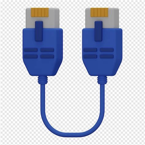 Premium Psd 3d Isolated Render Of Ethernet Cable Icon Psd
