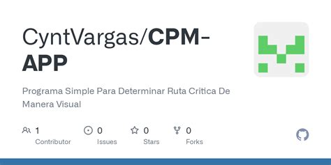 Github Cyntvargascpm App Programa Simple Para Determinar Ruta Critica De Manera Visual