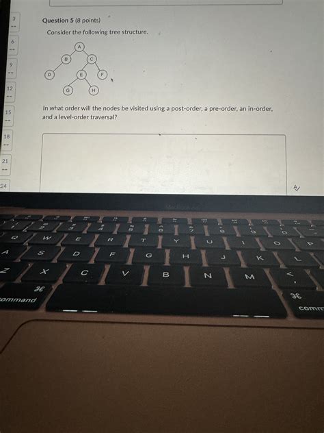 Solved Question 5 8 ﻿points Consider The Following Tree