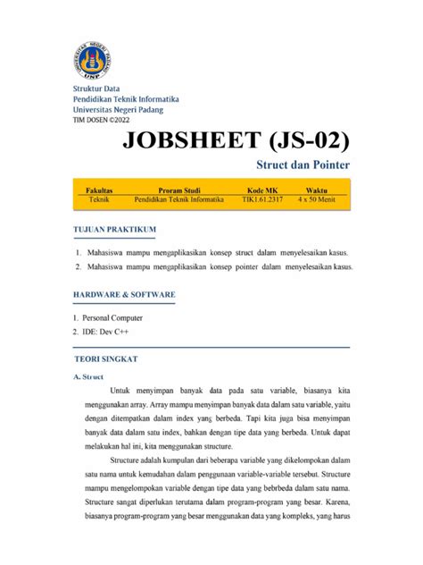Js 02 Struct Dan Pointer Pdf