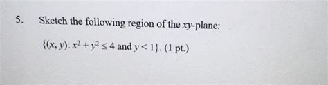 Solved Sketch The Following Region Of The Xy Plane X