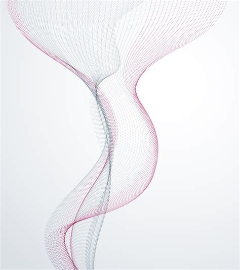 Premium Vector 3d Particles Mesh Array Sound Wave Flowing Round