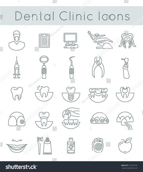 Flat Thin Line Vector Conceptual Icons Stock Vector Royalty Free