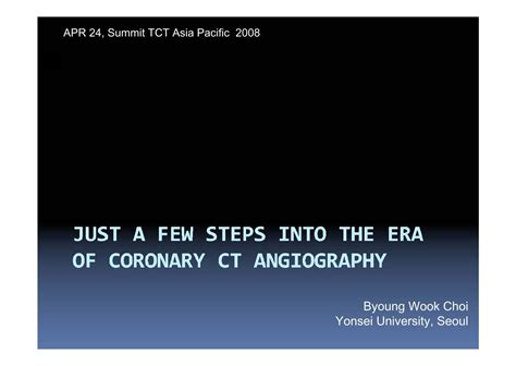 Byoung Wook Choi Yonsei University Seoul