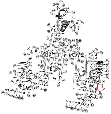smooth fitness ce3 2 elliptical pedal cover ce3 2 029 hydrafitnessparts