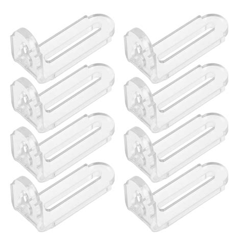 Worgeous 8pcs Acrylic L Brackets Clear Right Angle Bracket 90 Degree