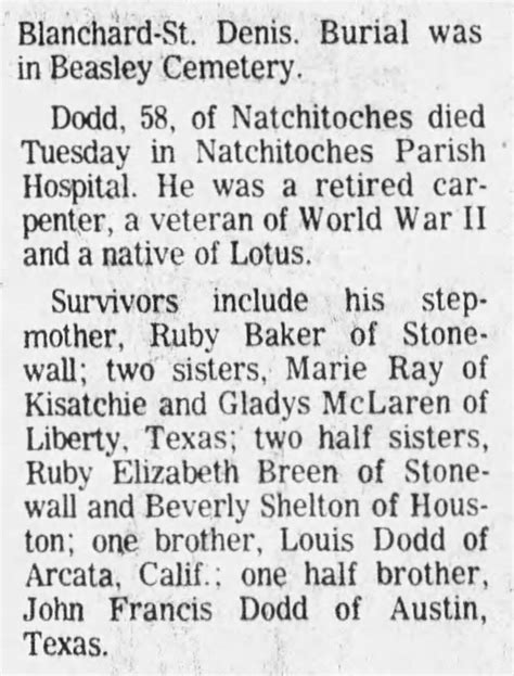 Douglas D Dodd 1922 1980 Find A Grave Memorial