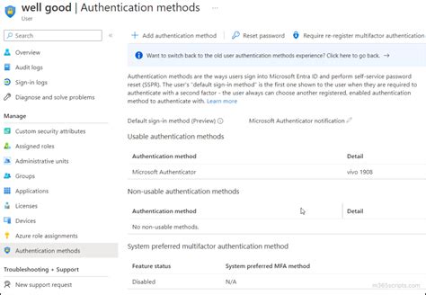 Find Mfa Setting Status With Authentication Methods Policy Report
