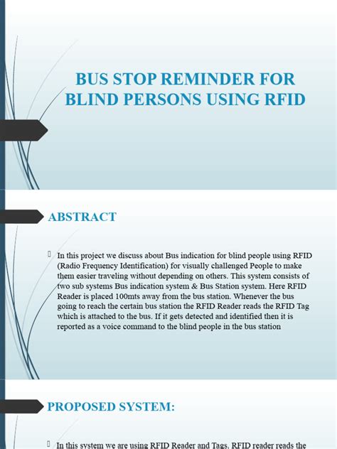 Bus Stop Detection Using Rfid Pdf Radio Frequency Identification