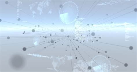 Image Network Connections Over Data Processing And Scanning Stock Image