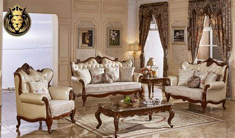 Delhi Classical Style Teak Wood Sofa Set Royalzig