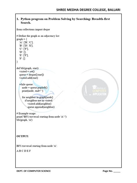 Artificial Intelligence Lab Record Pdf Theoretical Computer Science Algorithms