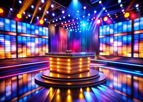 Dynamic Jeopardy Game Show Background Long Exposure Photography