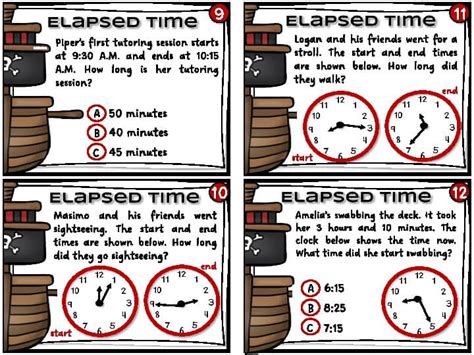 Elapsed Time Word Problems Math Task Cards 3rd Grade By Motivated Learners