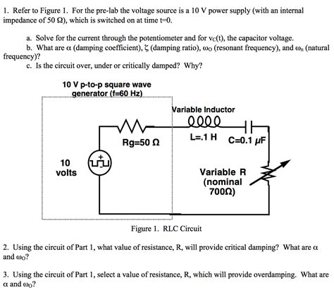 Solved Response Of RLC Circuits Help Chegg Com