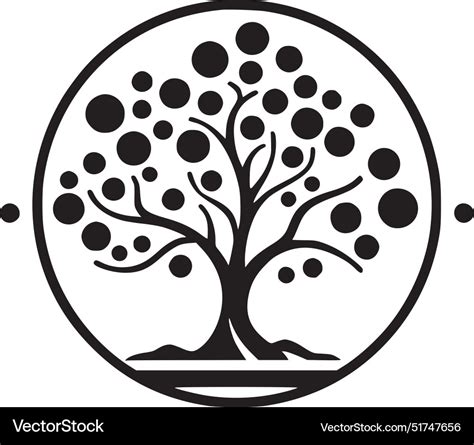Tree Black And White Isolated Icon Royalty Free Vector