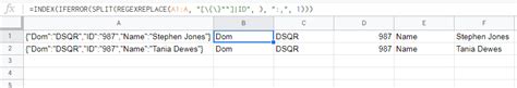 Regex Split Challenges On An Array Formula Stack Overflow