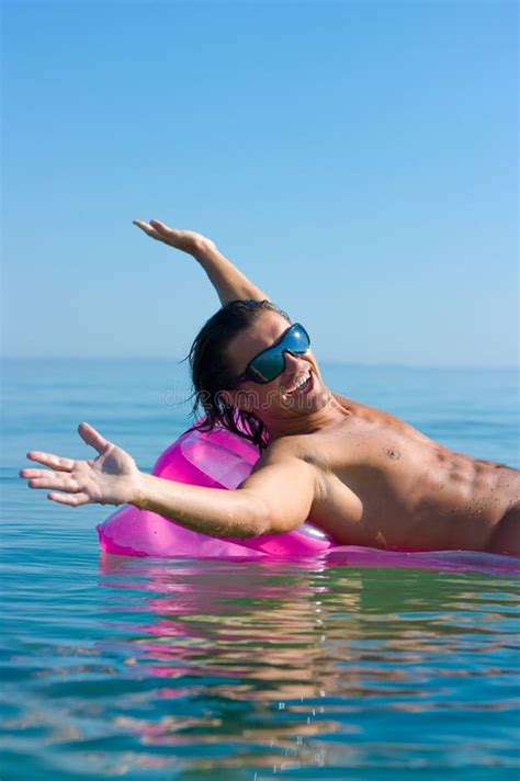 Man Floating In A Dead Sea With Newspaper Stock Photo Image Of Vacations Comfortable 19919238