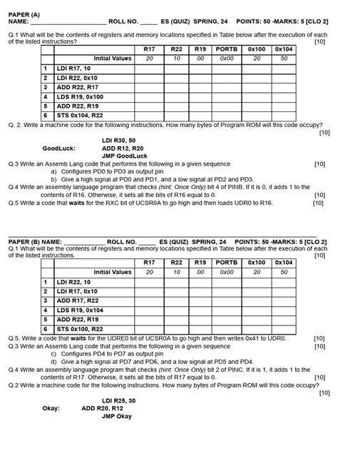Quiz Sp24 Sec C Pdf Bit Integrated Circuit