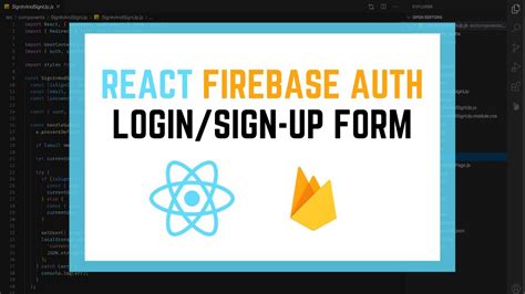 React Firebase Authentication Loginsign Up 6 Youtube