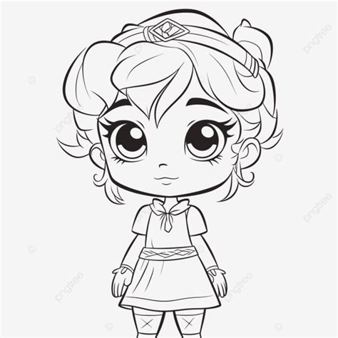 The Frozen Princess Coloring Pages Outline Sketch Drawing Vector Wing