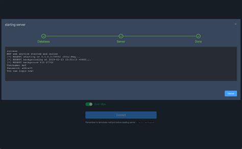 kage graphical user interface for metasploit meterpreter and session