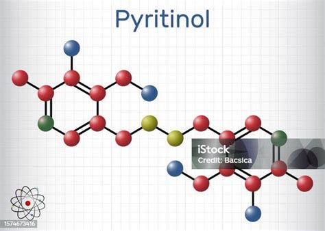 피리 티놀 분자 피리독신 디설파이드 인지 약물 Nootropic 건강 보조 식품의 구성 구조 화학식 시트 노트북 케이지 벡터 0명에 대한 스톡 벡터 아트 및 기타 이미지