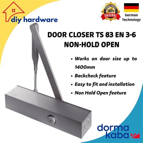 Jual Dorma Door Closer TS83 EN3-6 NHO Dormakaba TS 83 EN 3-6 Non Hold ...