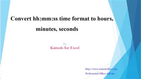 Convert Time Format To Hours Minutes Seconds Convert Time Format To
