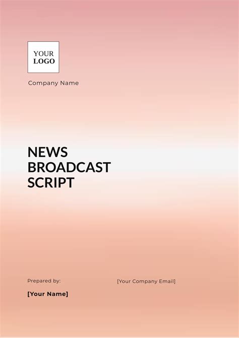Free News Broadcast Script Template To Edit Online