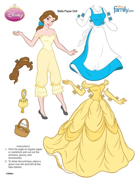 Muñecas De Papel Muñecas De Papel Disney Princesa Para Pintar