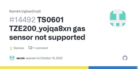 Ts0601 Tze200yojqa8xn Gas Sensor Not Supported · Koenkk Zigbee2mqtt · Discussion 14492 · Github