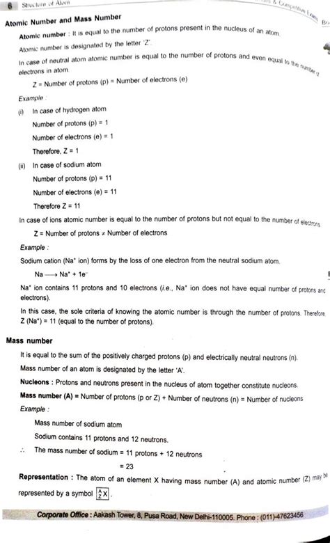 Structure Of AtomAtomic Number And Mass NumberAtomic Number Is E