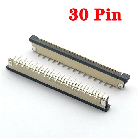 10pcs 1mm Pitch 30 Pin Vertical Type Ribbon Flat Connector Socket Fpc