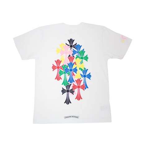 크롬하츠 멀티 컬러 크로스 세메터리 티셔츠 화이트 Chrome Hearts Kream