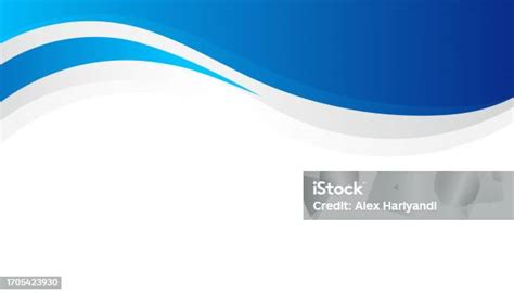 추상적인 파란색 물결 모양의 비즈니스 스타일 배경 벡터 일러스트 레이 션 0명에 대한 스톡 벡터 아트 및 기타 이미지 0명 개념 개념과 주제 Istock